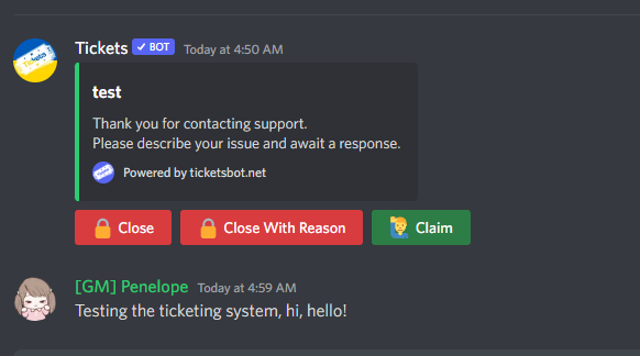Support Ticketing System via Discord - Server Discussion - Arunafeltz